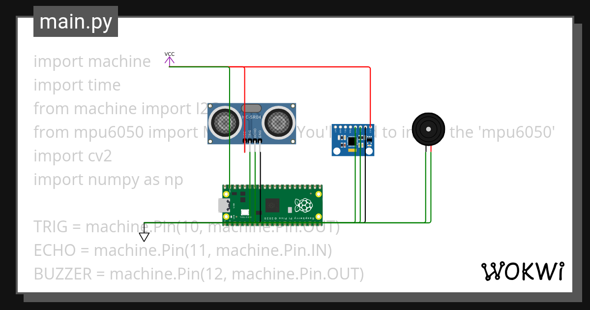 IOT_Smart_cane - Wokwi ESP32, STM32, Arduino Simulator
