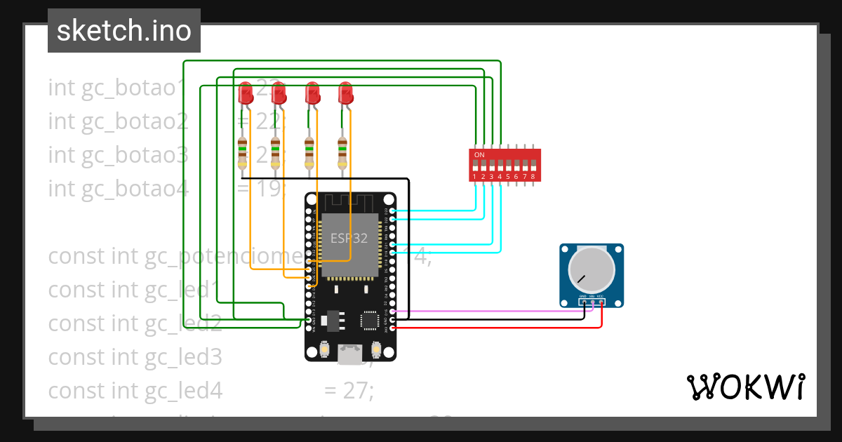projetoGB aula - Wokwi ESP32, STM32, Arduino Simulator