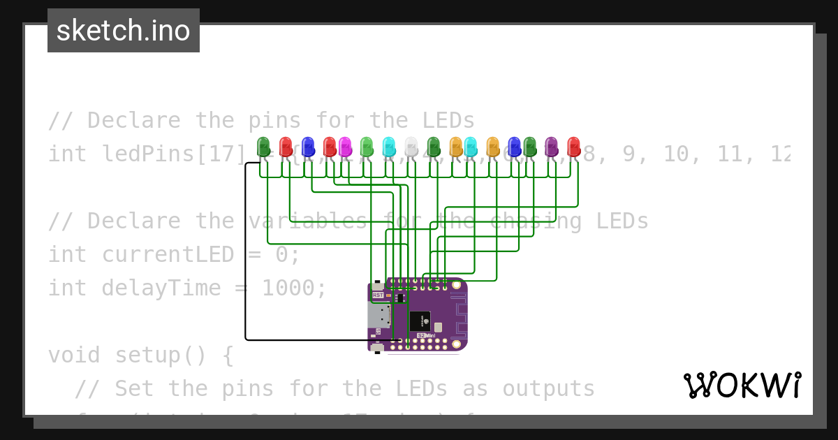 Odd Even Chasing And Blinking By Atpdnc11 Wokwi Esp32 Stm32 Arduino Simulator
