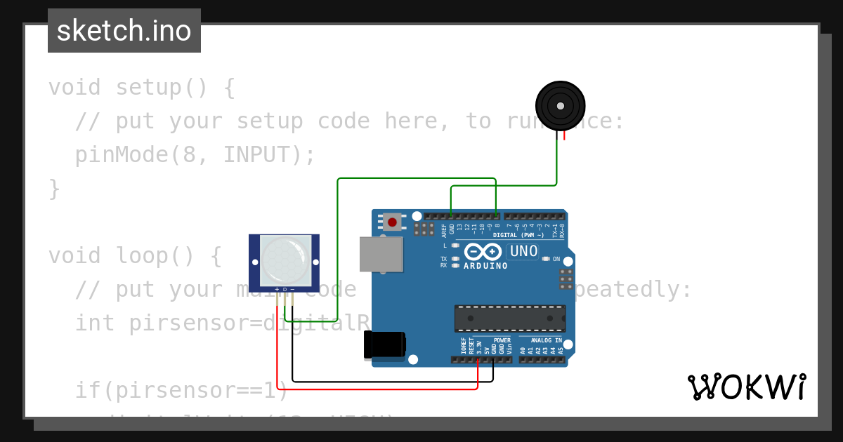 PIR Motion Sensor - Wokwi ESP32, STM32, Arduino Simulator PIR Motion Sensor - Wokwi ESP32, STM32, Arduino Simulator