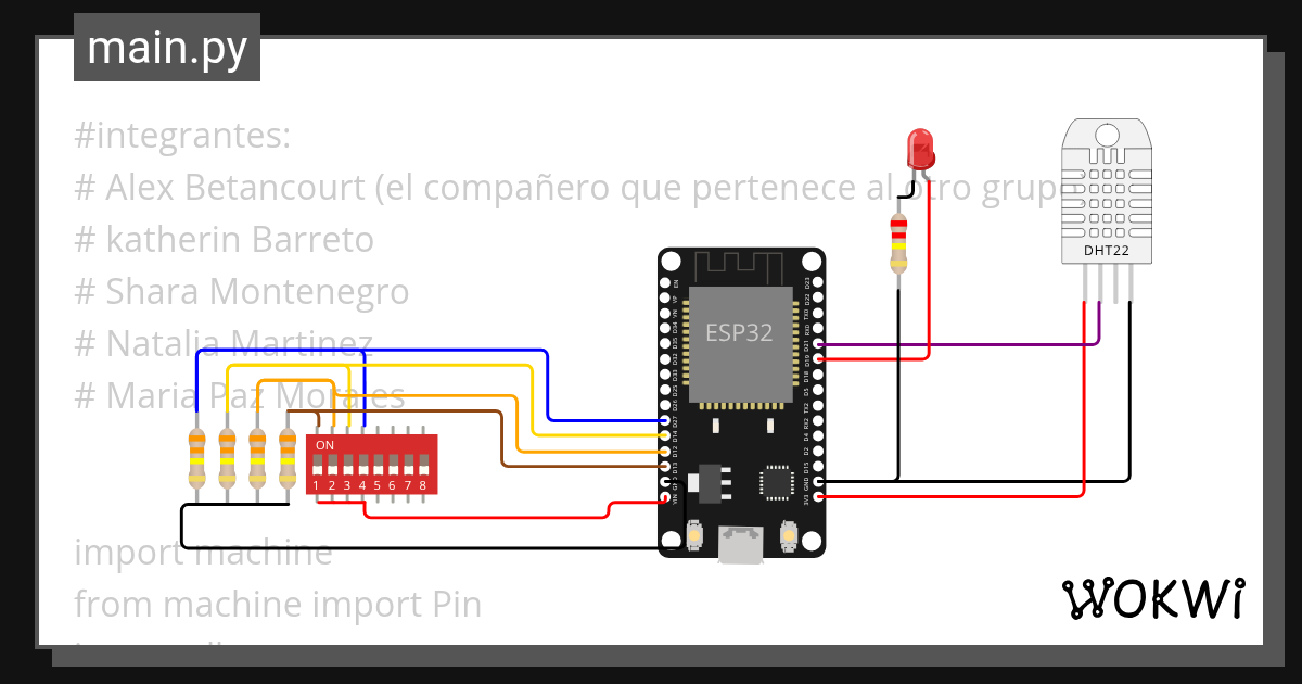 ESP32 y Micropython el Problema de Automatismo Combinacional - Wokwi ESP32, STM32, Arduino Simulator