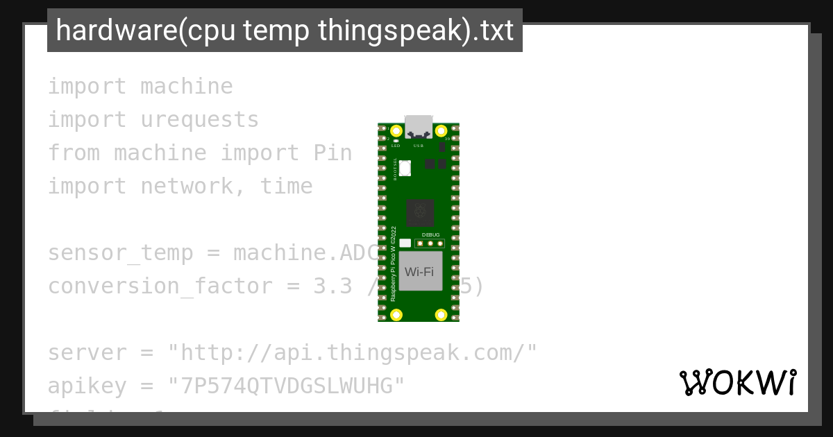Wifi Thingspeak Wokwi Esp32 Stm32 Arduino Simulator