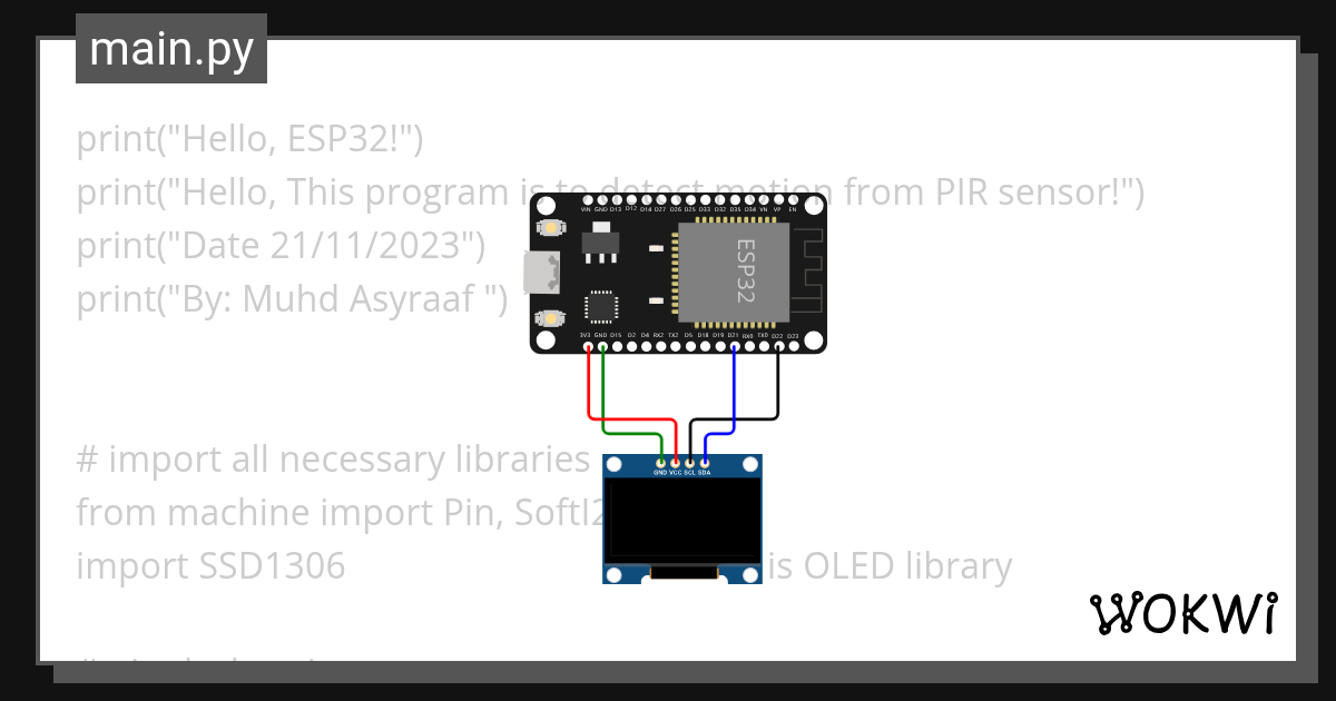 OLED - Wokwi ESP32, STM32, Arduino Simulator