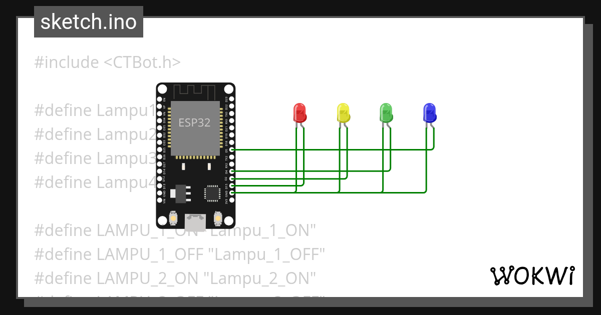 Percobaan VI - Wokwi ESP32, STM32, Arduino Simulator
