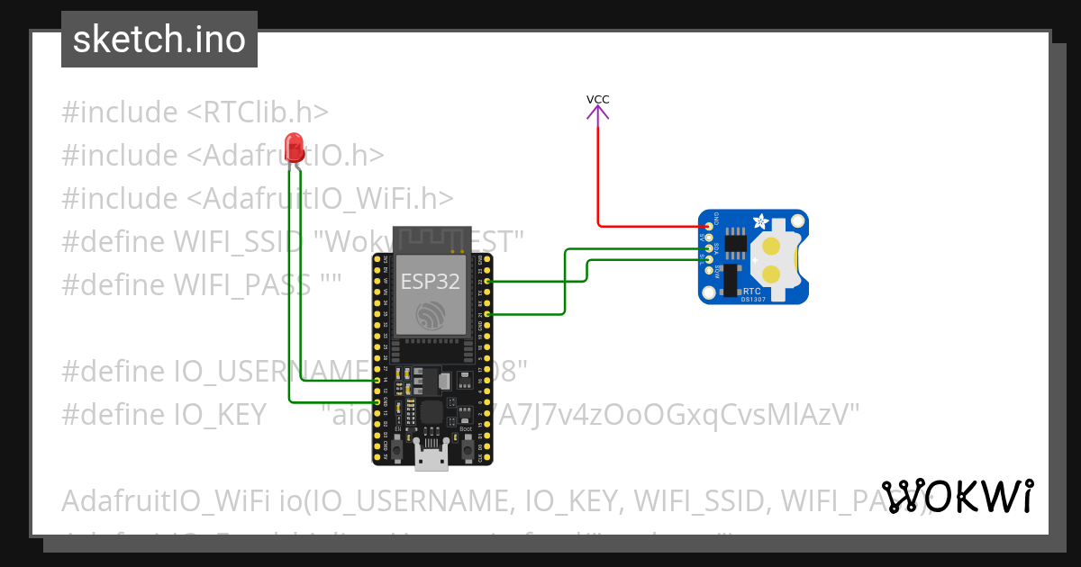 Ds1307 Wokwi Esp32 Stm32 Arduino Simulator 0094