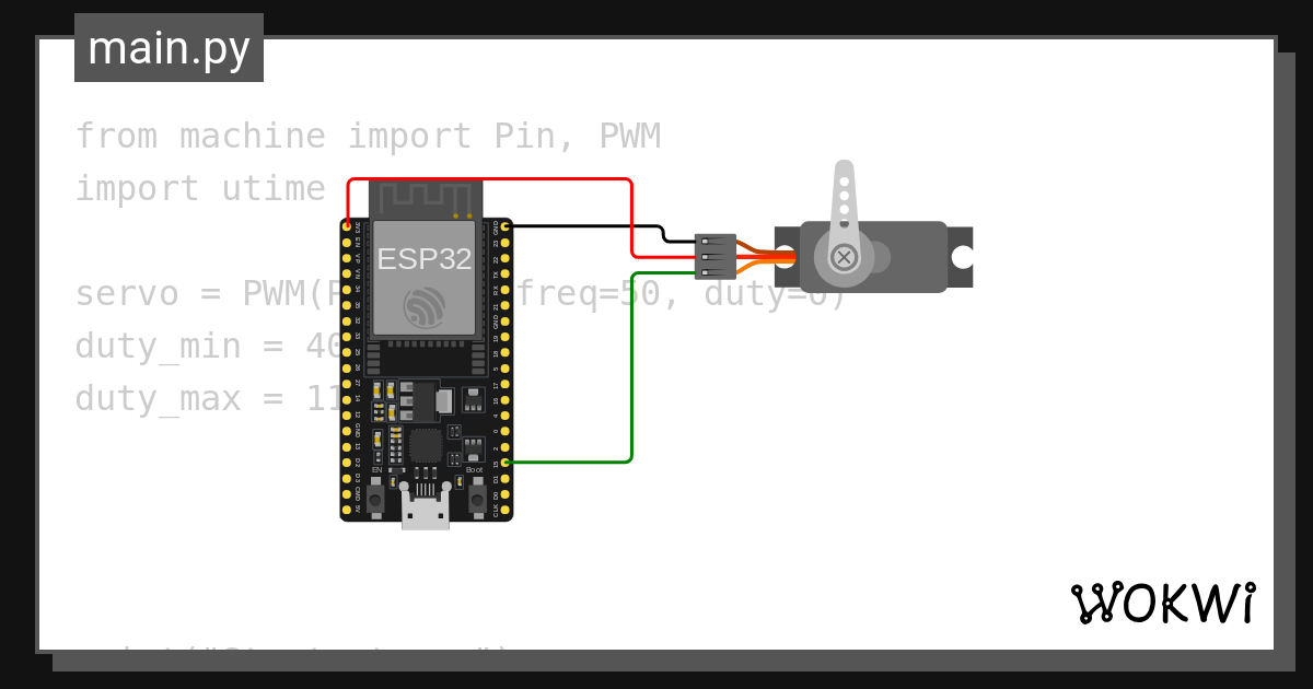 PrÀctica 4 Servomotors Wokwi Esp32 Stm32 Arduino Simulator