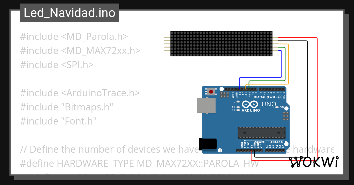 Led_Navidad - Wokwi ESP32, STM32, Arduino Simulator