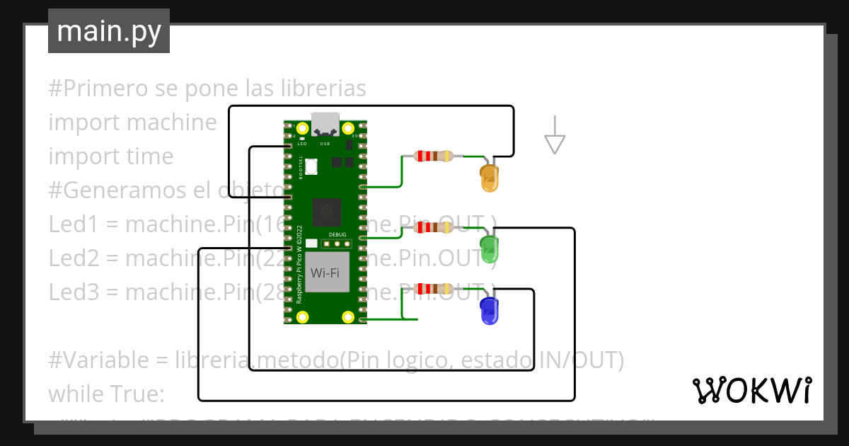 ejercicio 1 - Wokwi ESP32, STM32, Arduino Simulator