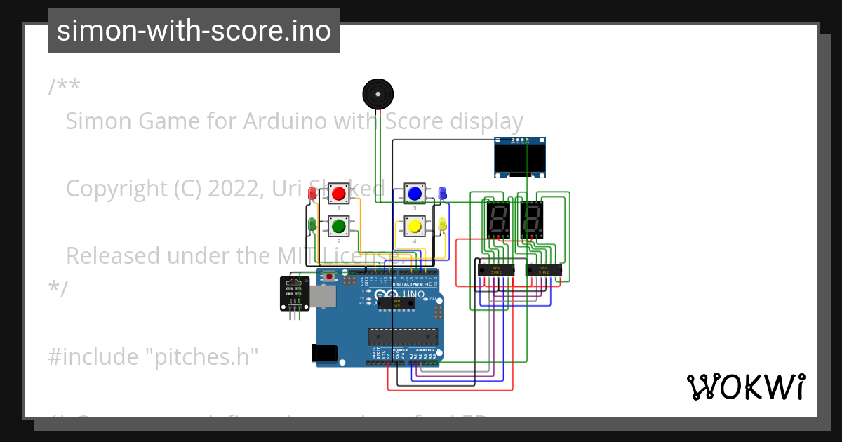 simon-with-score.ino Copy - Wokwi ESP32, STM32, Arduino Simulator