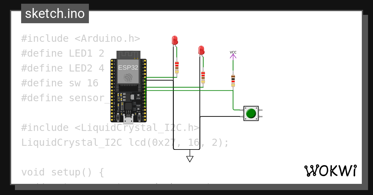 การทดลองที่ 1 Wokwi Esp32 Stm32 Arduino Simulator