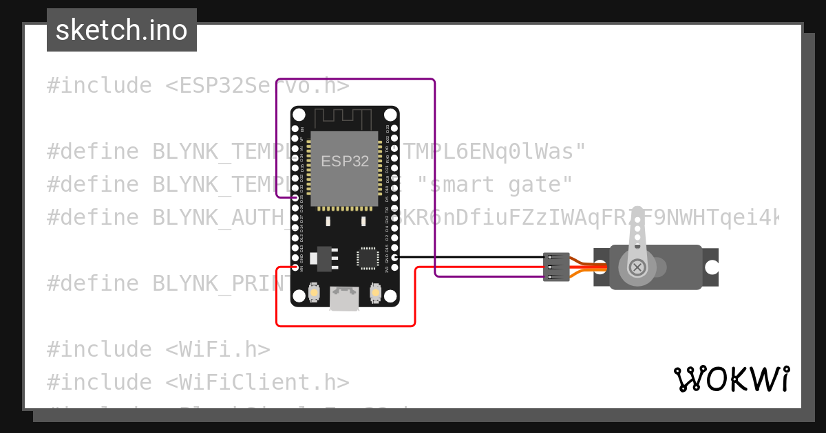 Gerbang Otomatis Wokwi Esp32 Stm32 Arduino Simulator 3672
