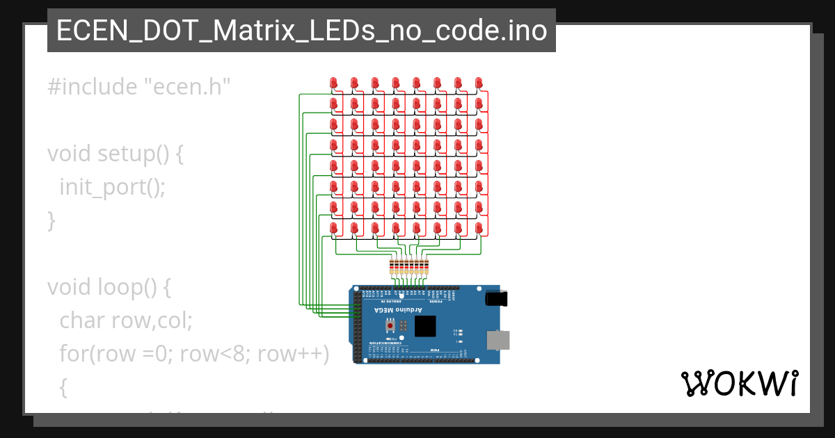 dotmatrix practice - Wokwi ESP32, STM32, Arduino Simulator dotmatrix practice - Wokwi ESP32, STM32, Arduino Simulator