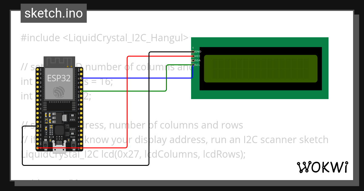 lcd, esp - Wokwi ESP32, STM32, Arduino Simulator