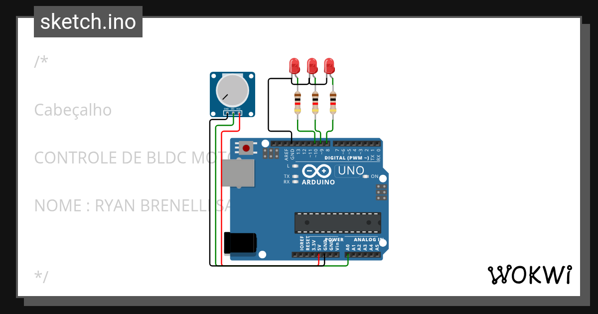 Controle De Bldc Motor Ryan Brenelli Wokwi Esp32 Stm32 Arduino 