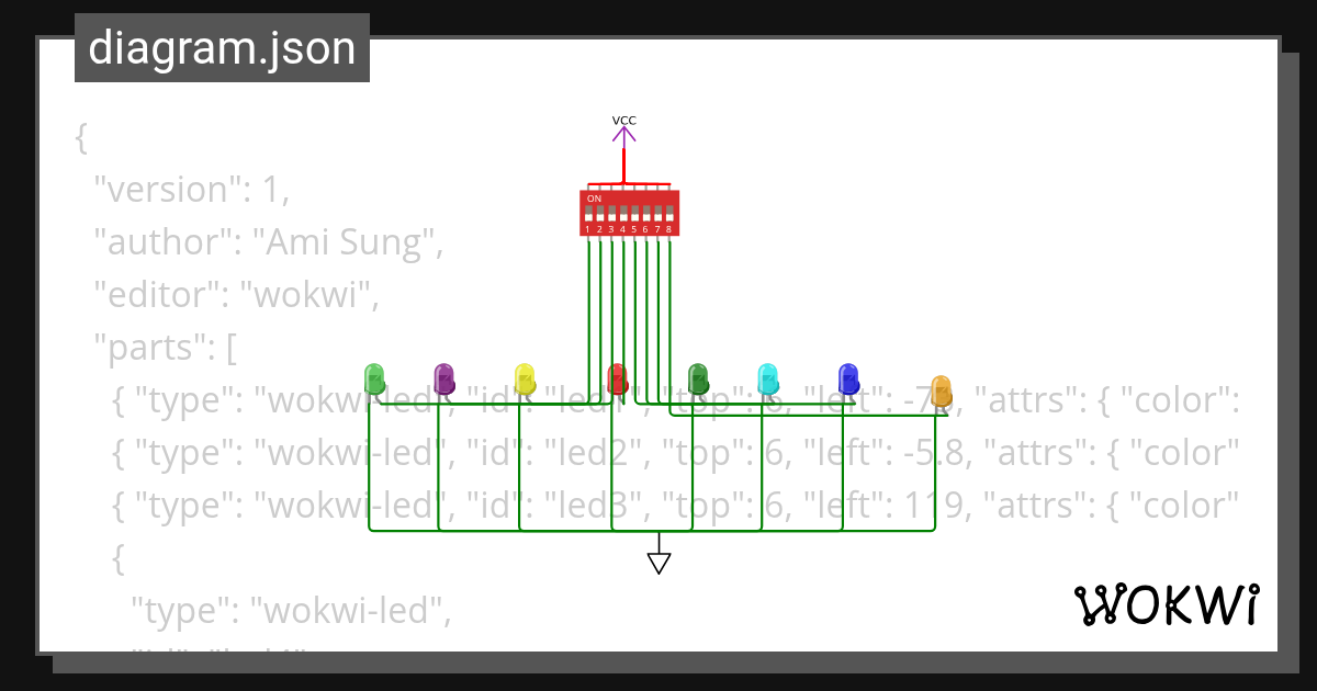 8 switch - Wokwi ESP32, STM32, Arduino Simulator