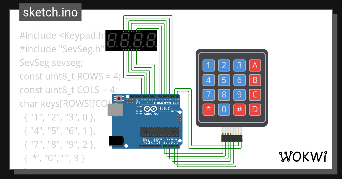 klavesnice 2.0 - Wokwi ESP32, STM32, Arduino Simulator