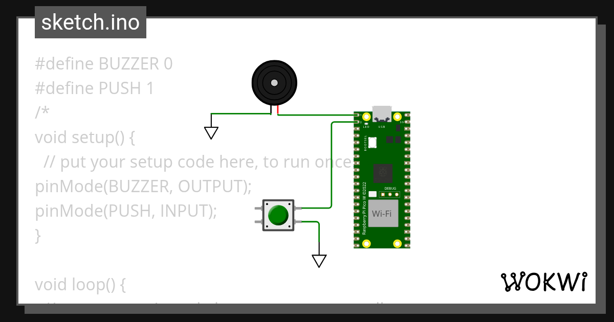 BUZZER Copy - Wokwi ESP32, STM32, Arduino Simulator