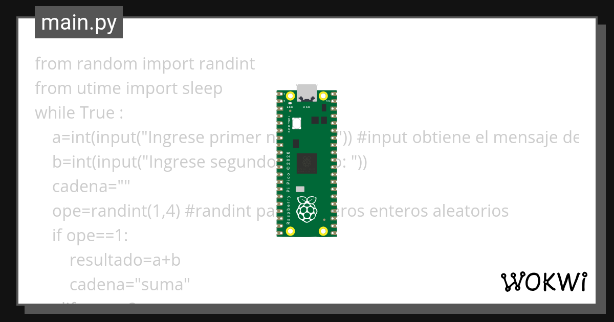 Operadores básicos - Wokwi ESP32, STM32, Arduino Simulator