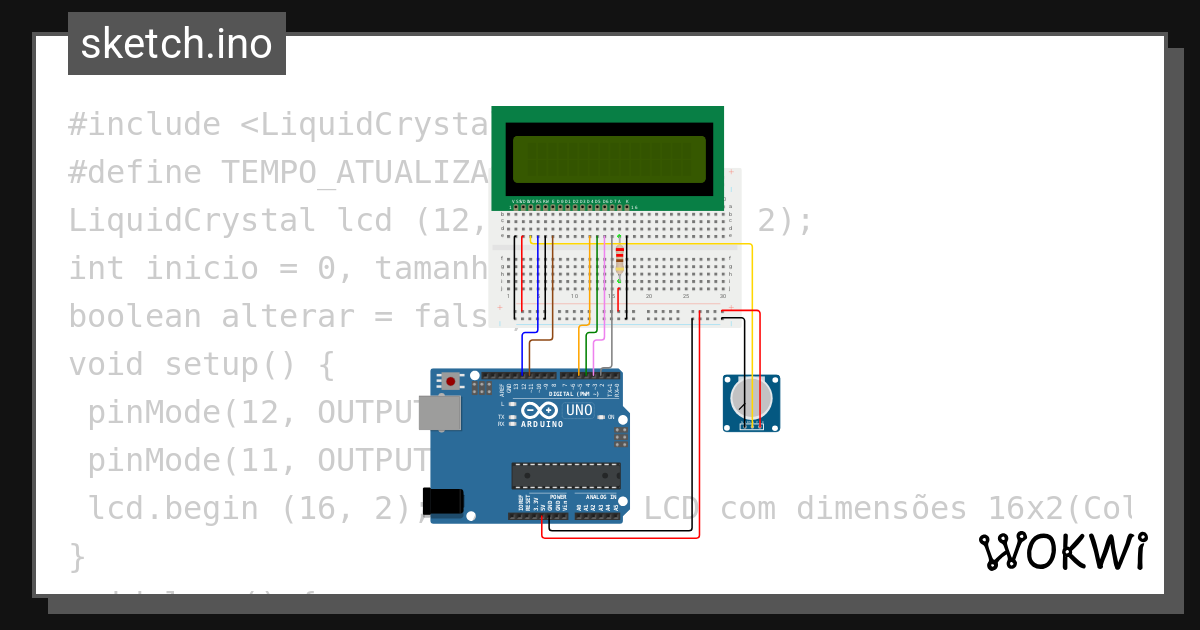 Atv Led 16x2 Wokwi Esp32 Stm32 Arduino Simulator 2210