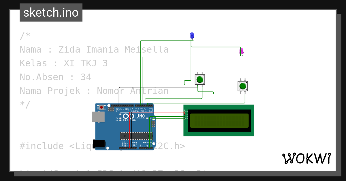 Wokwi Antrian 1 Wokwi Esp32 Stm32 Arduino Simulator 0603