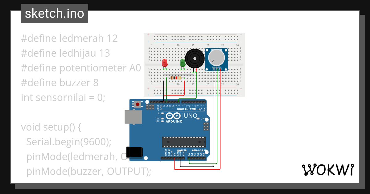 Potentiometer Wokwi Esp32 Stm32 Arduino Simulator 