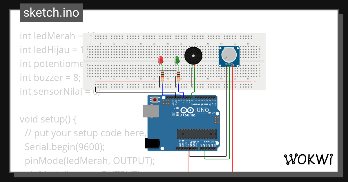 project potentiometer - Wokwi ESP32, STM32, Arduino Simulator