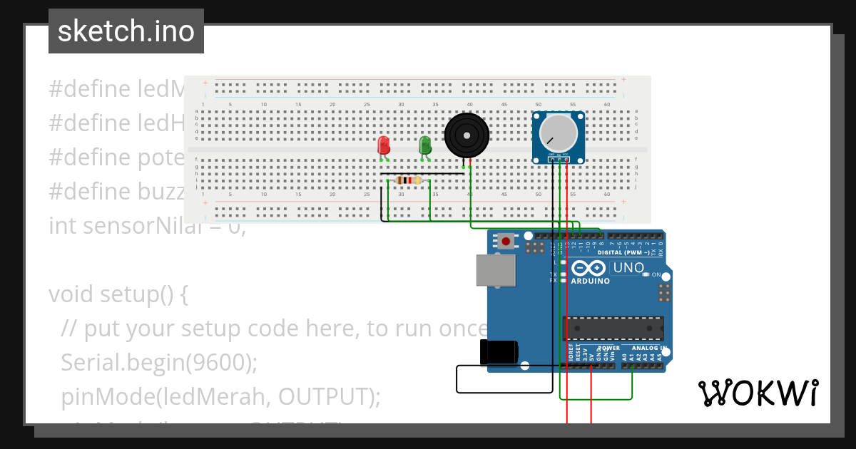 project potentiometer - Wokwi ESP32, STM32, Arduino Simulator