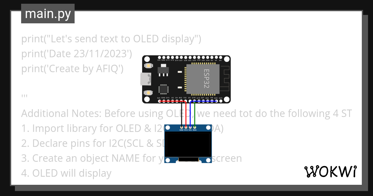 Oled Display Wokwi Esp32 Stm32 Arduino Simulator