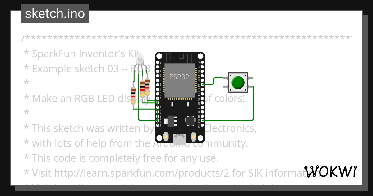rgb led Copy (5) - Wokwi ESP32, STM32, Arduino Simulator