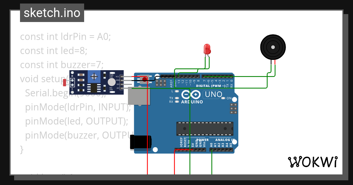 Ldr Wokwi Esp32 Stm32 Arduino Simulator 