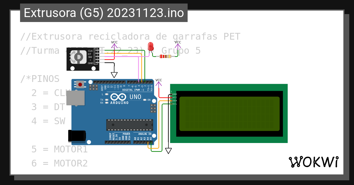Extrusora G5 O Wokwi Esp32 Stm32 Arduino Simulator