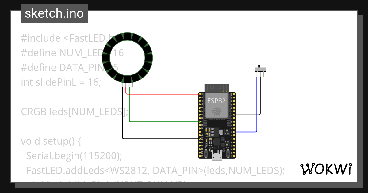 LEDstrip - Wokwi ESP32, STM32, Arduino Simulator