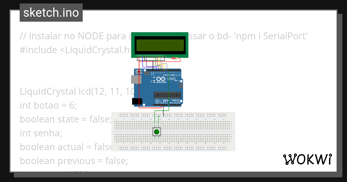 PROJ-arduino display - Wokwi ESP32, STM32, Arduino Simulator
