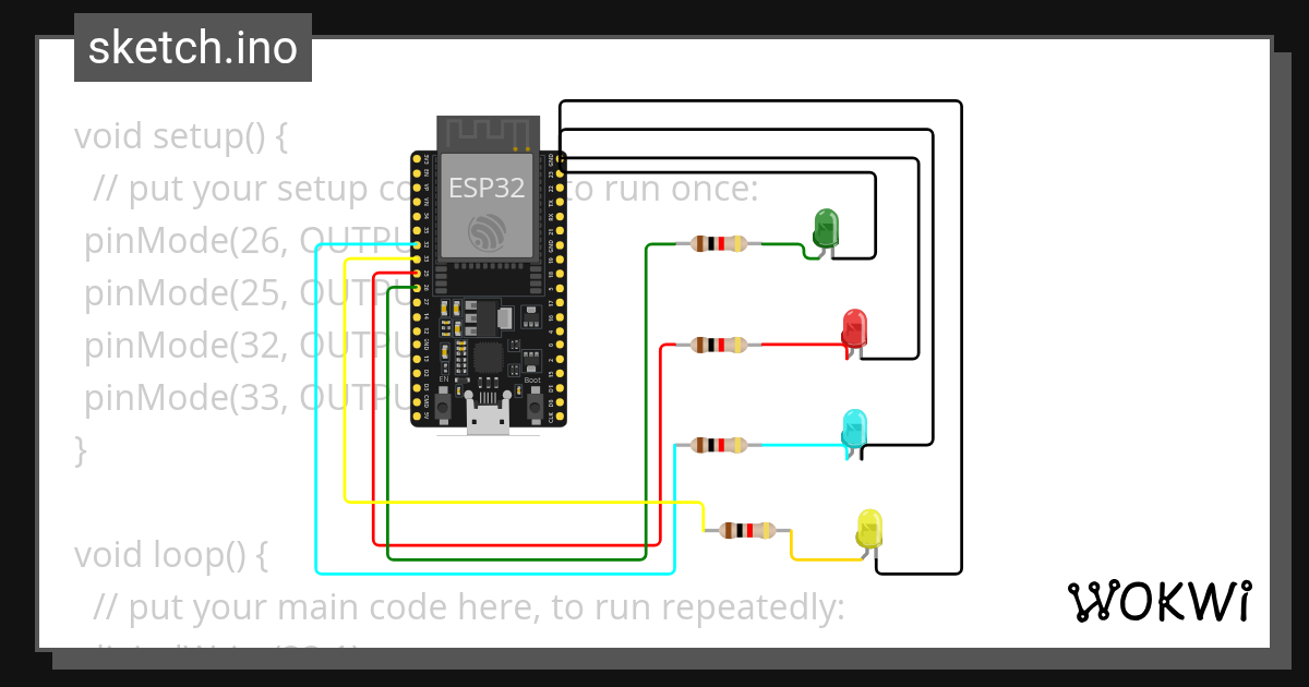lab3 - Wokwi ESP32, STM32, Arduino Simulator