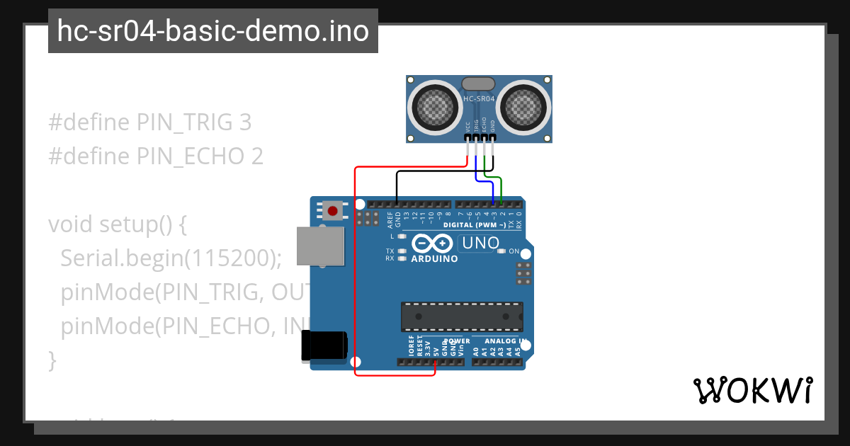Ultrasonic exp Copy - Wokwi ESP32, STM32, Arduino Simulator