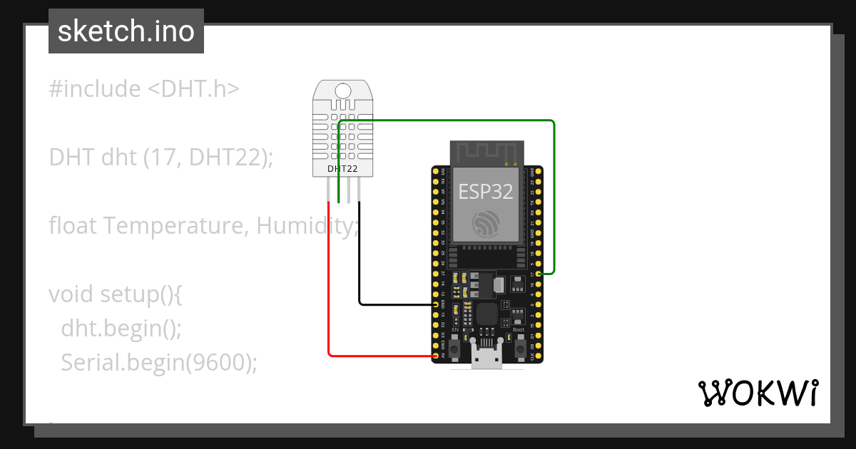 DHT - Wokwi ESP32, STM32, Arduino Simulator