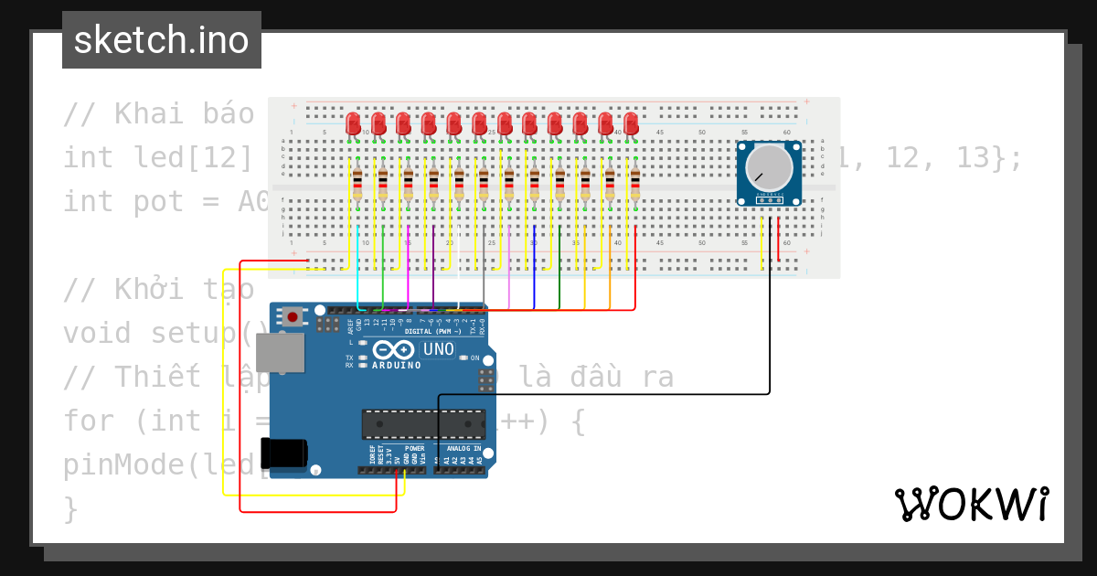 12led Wokwi Esp32 Stm32 Arduino Simulator