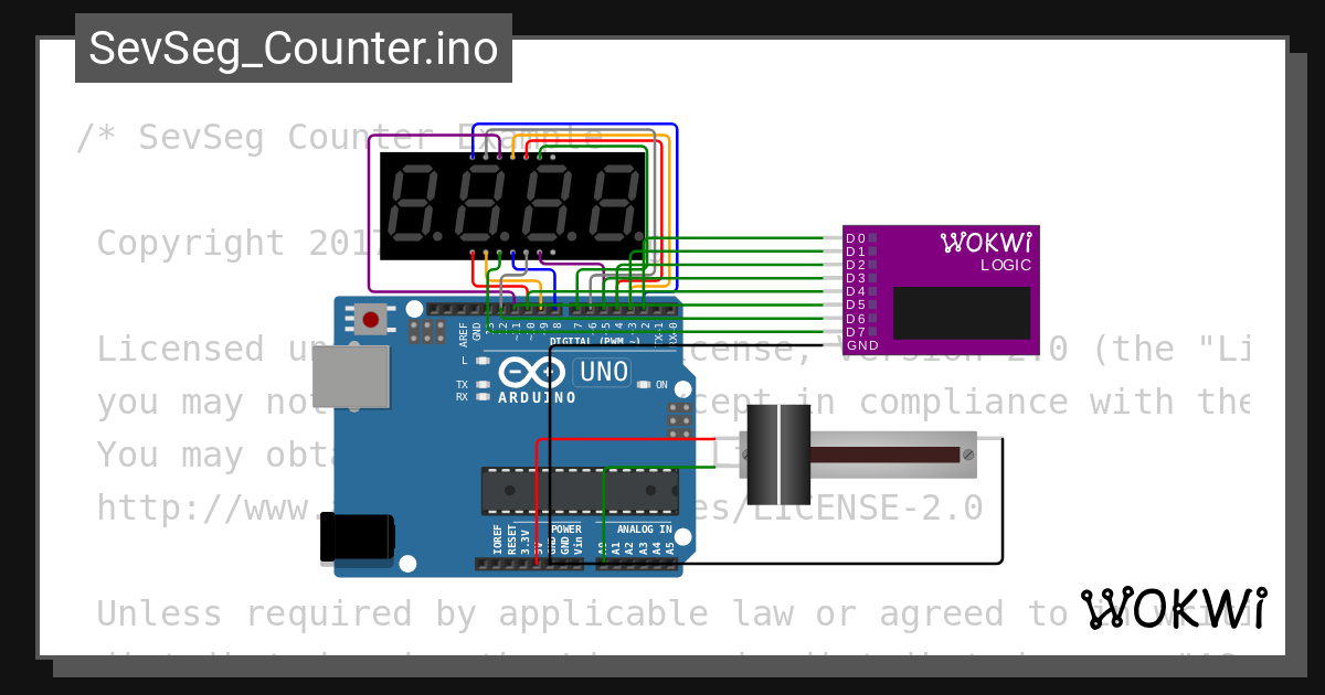 Sevsegcounter Tp12 Wokwi Esp32 Stm32 Arduino Simulator 