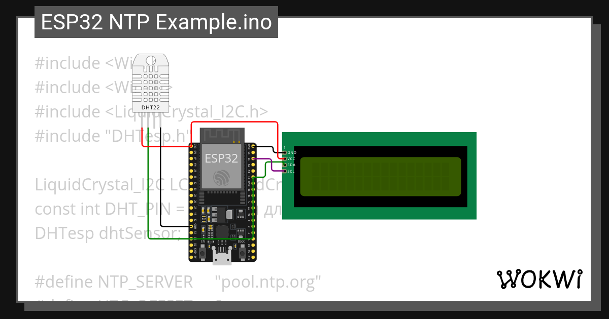 ESP32 NTP Example.ino Copy - Wokwi ESP32, STM32, Arduino Simulator