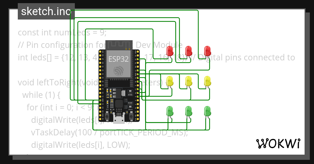 Lab 10 - Wokwi ESP32, STM32, Arduino Simulator
