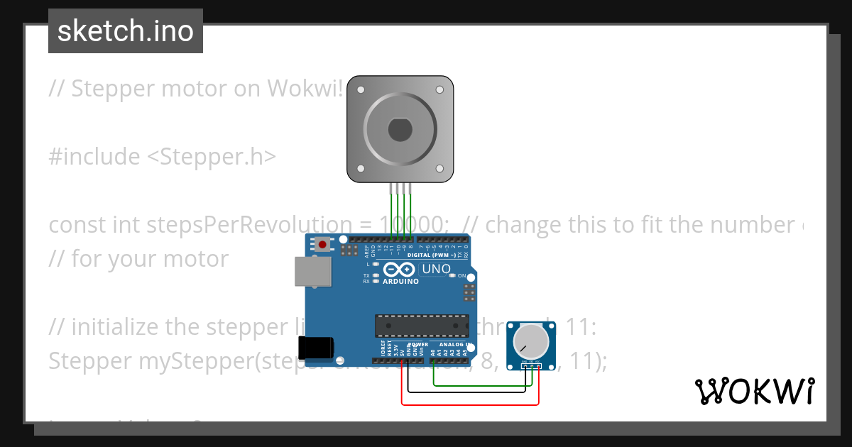 stepper motor controlled with potentiometer Copy (2) - Wokwi ESP32, STM32, Arduino Simulator