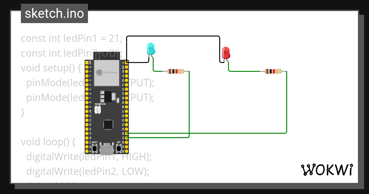 esp 32 led light - Wokwi ESP32, STM32, Arduino Simulator
