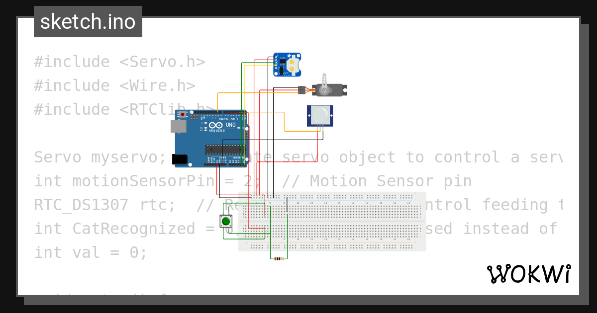 Stray Cat Feeder Wokwi Esp32 Stm32 Arduino Simulator