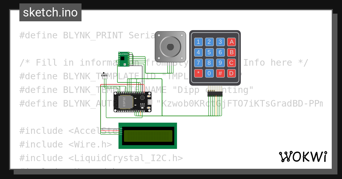 Keypad Copy Practice Wokwi Esp32 Stm32 Arduino Simulator 3276