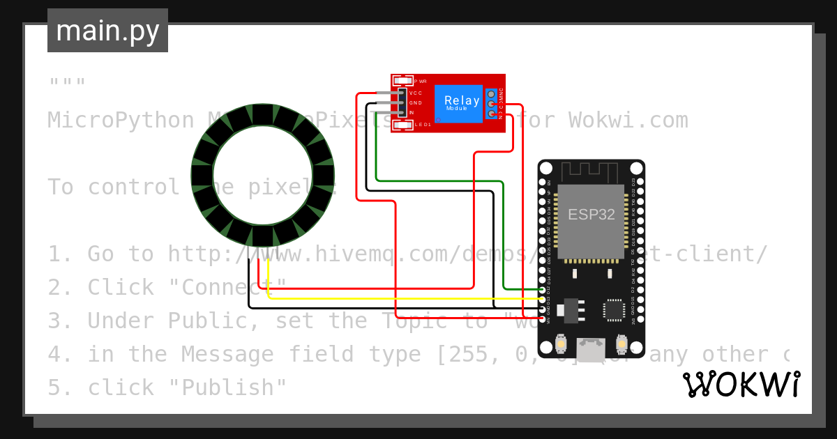 Micropython Mqtt Neopixels Copy 1126 Wokwi Esp32 Stm32 Arduino Simulator