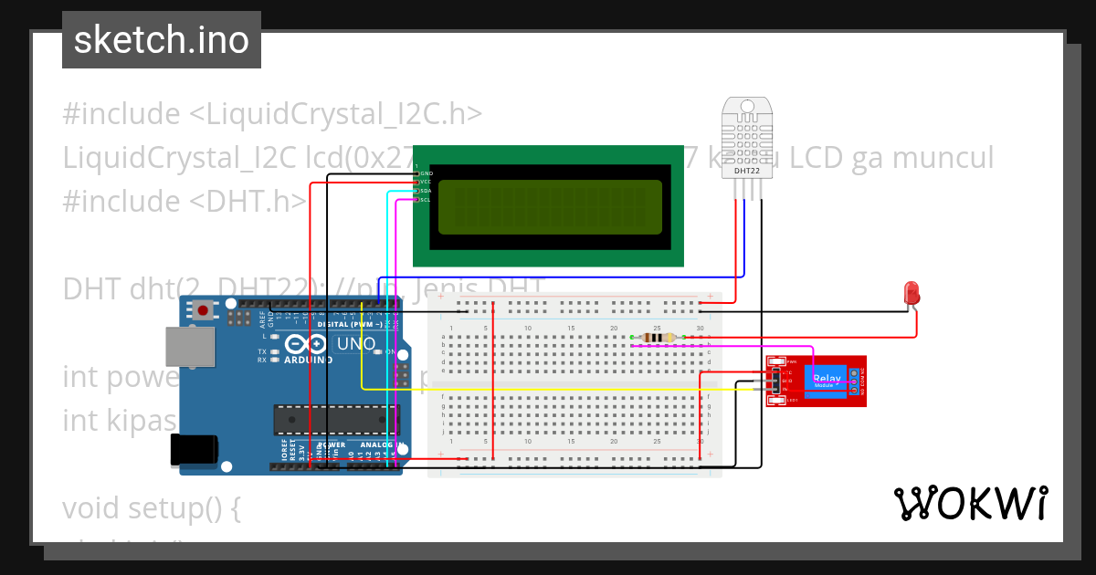 KIPAS DENGAN SENSOR SUHU Copy - Wokwi ESP32, STM32, Arduino Simulator