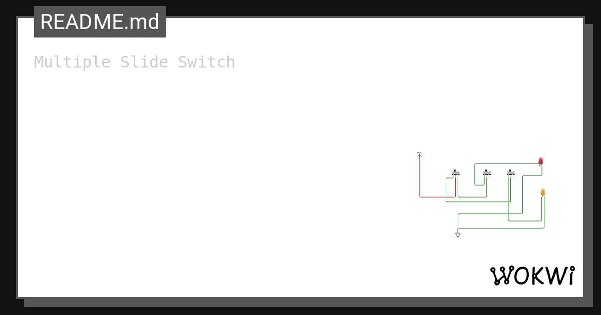Multiple Slide Switch Wokwi Esp32 Stm32 Arduino Simulator