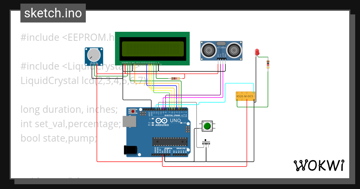 Water Level - Wokwi ESP32, STM32, Arduino Simulator