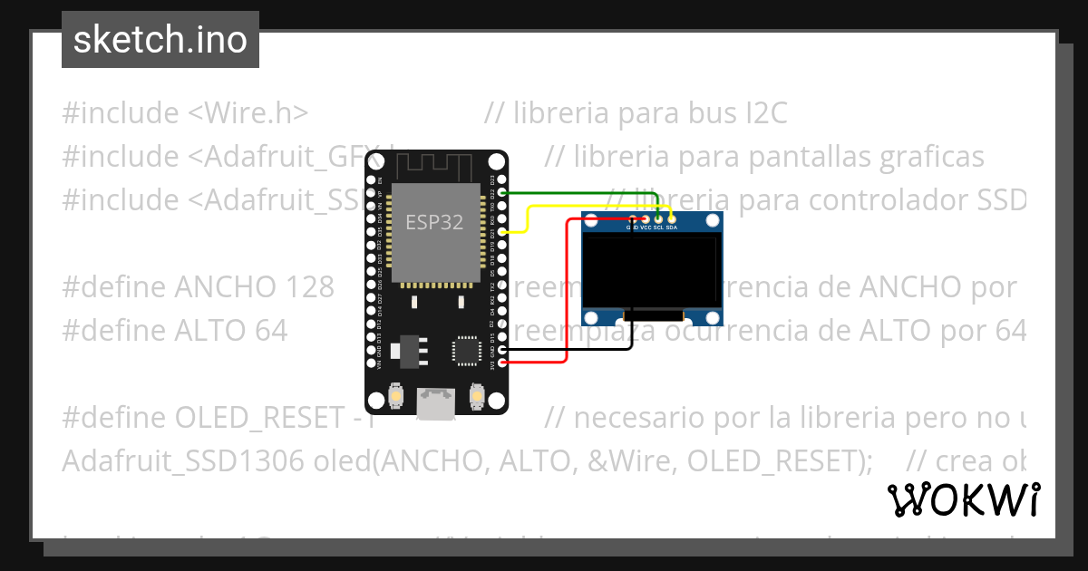 OLED - Wokwi ESP32, STM32, Arduino Simulator