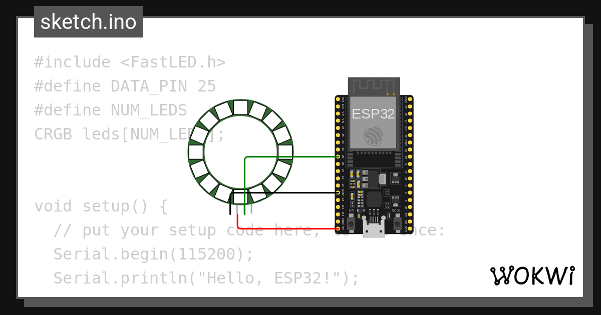 Les 11 Looplicht Wokwi Esp32 Stm32 Arduino Simulator 2836